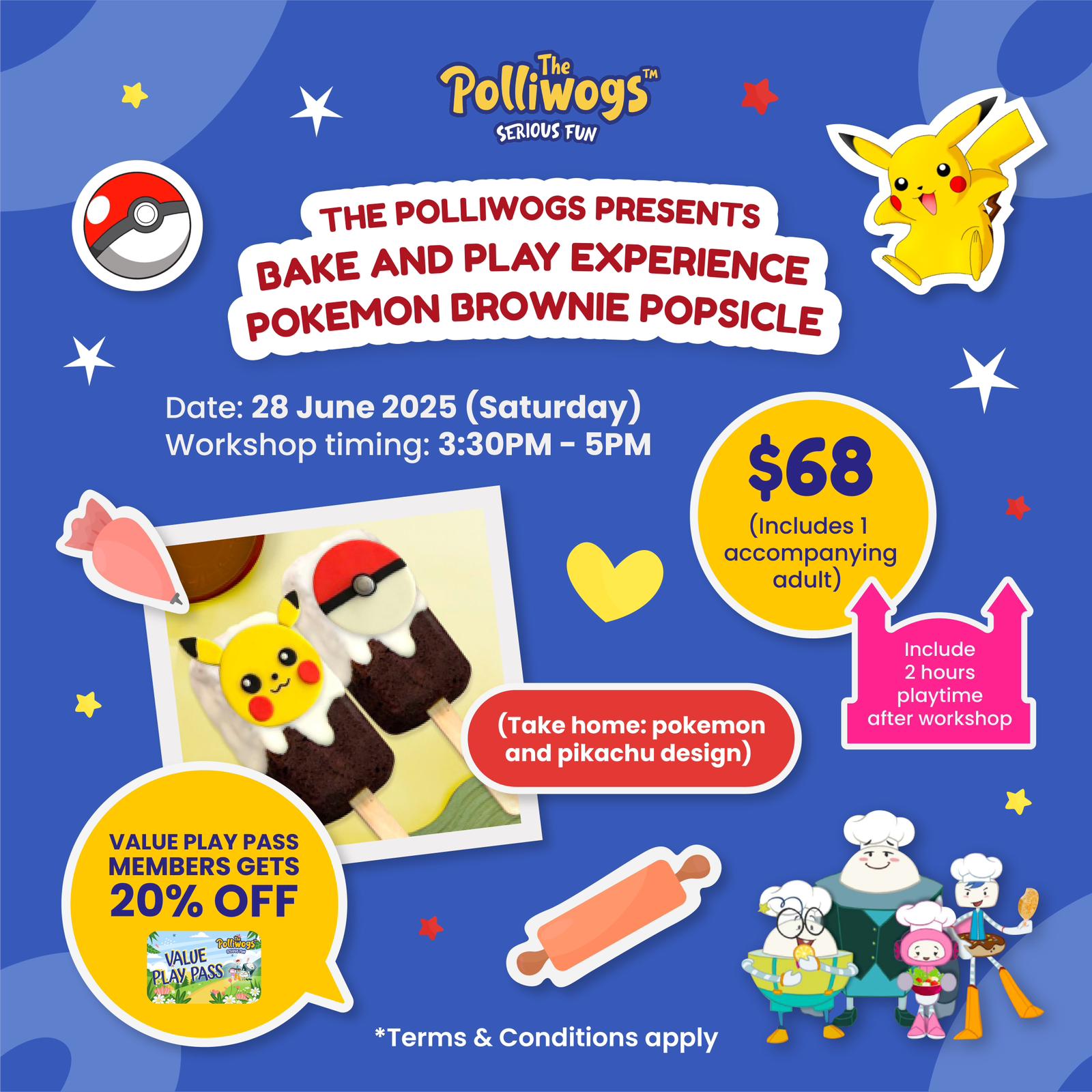Pokémon Brownie Popsicle Workshop - The Polliwogs: Kids Indoor ...